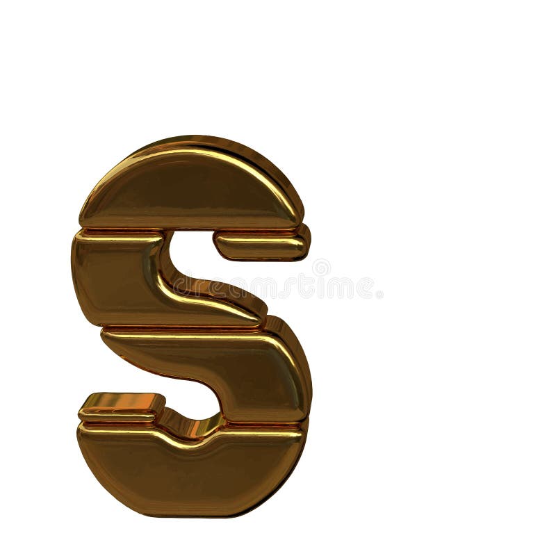 Letters from Four Horizontal Blocks. Letter S Stock Vector ...