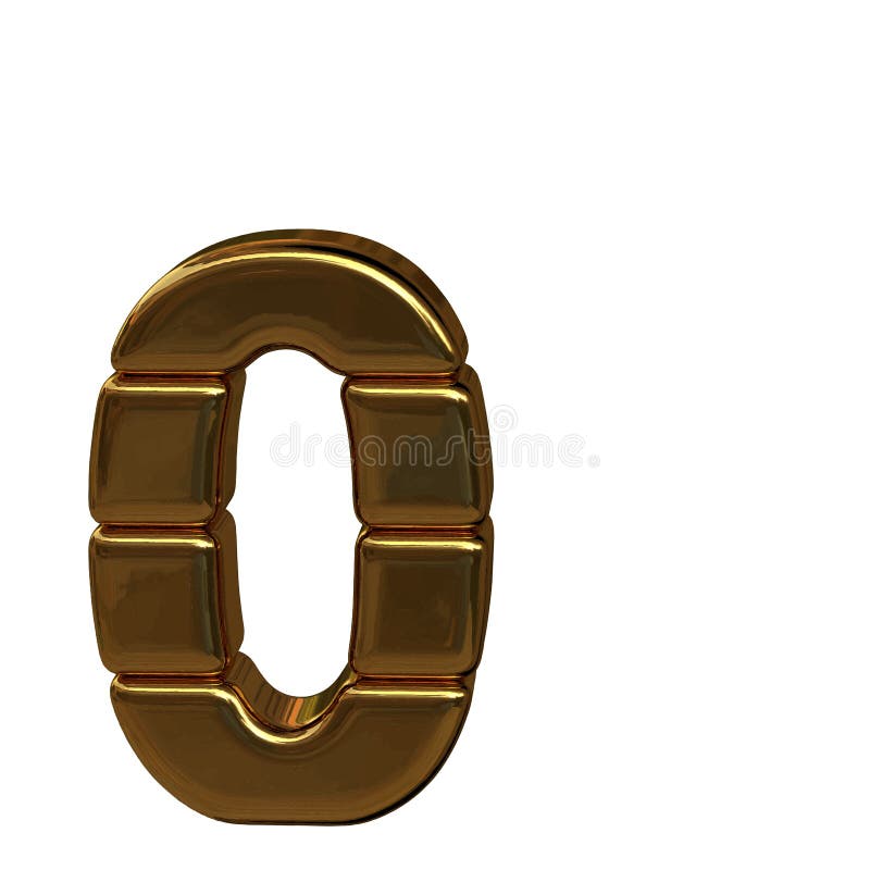 Letters from Four Horizontal Blocks. Number 0 Stock Vector ...