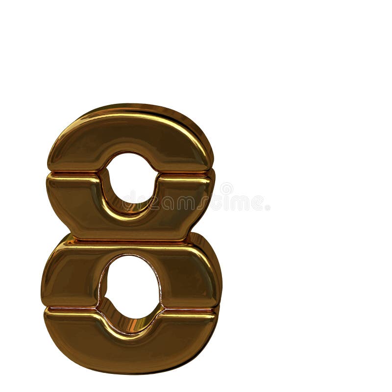 Letters from Four Horizontal Blocks. Number 8 Stock Vector ...