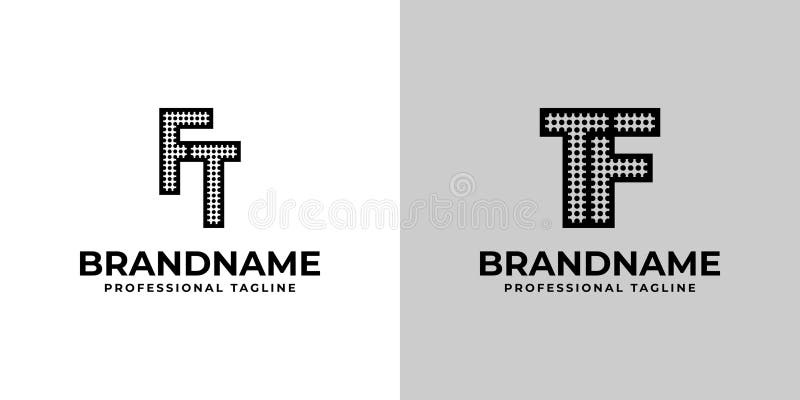 Letters FT and TF Dot Monogram Logo, Suitable for Business with FT or ...