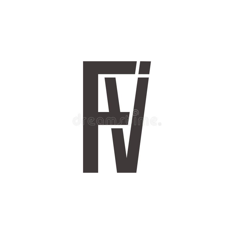 Letters Fvi Linked Overlap Simple Font Logo Vector Stock Vector ...
