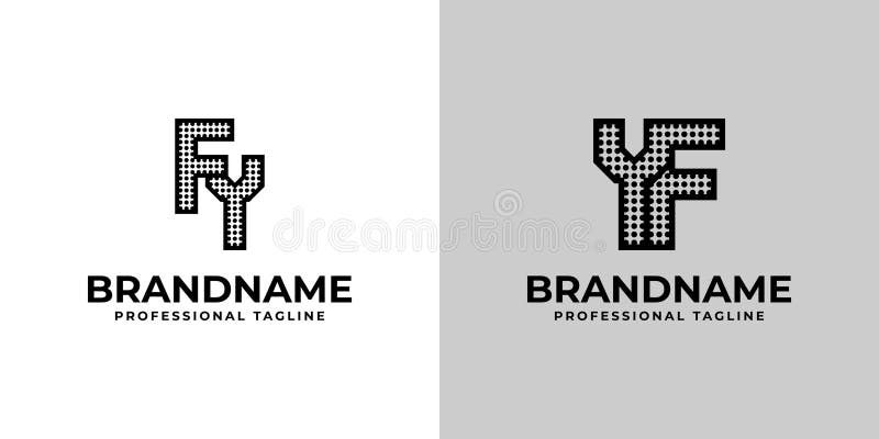 Letters FY and YF Dot Monogram Logo, Suitable for Business with FY or ...