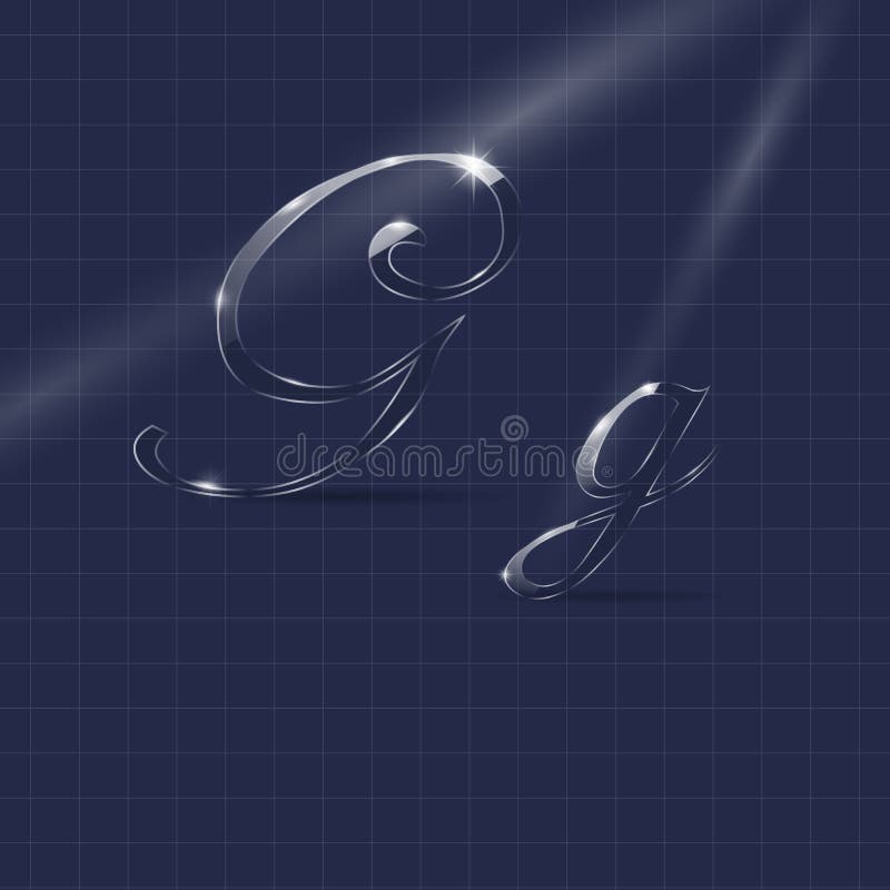 Letters G Writing in Italics Stock Vector - Illustration of cursive ...