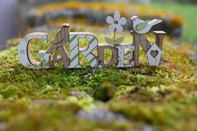 The letters Garden stock image. Image of sign, grass - 176661583