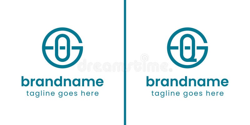 Letters GO GQ Monogram Logo, Symbolizing Professionalism, and Modern ...