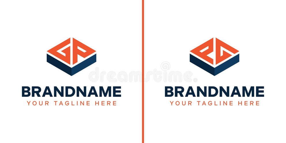 Letters GP and PG Box Logo, Symbolizing Strength, Stability, and ...