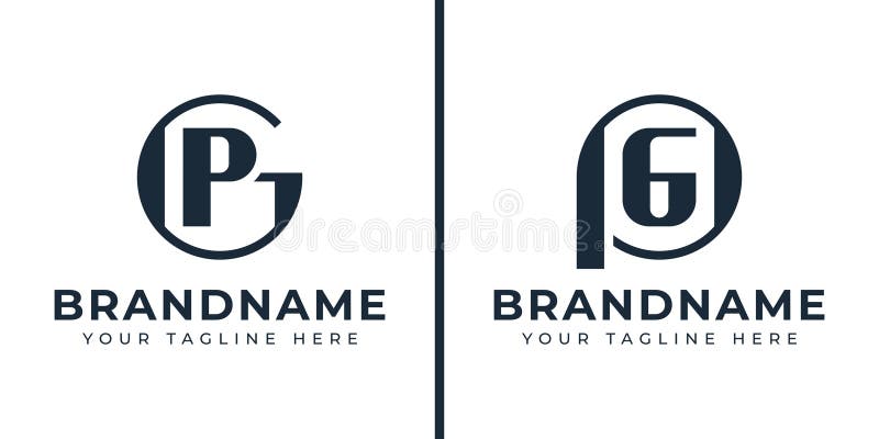 Letters GP and PG Monogram Logo, Suitable for Any Business with PG or ...