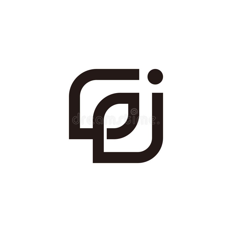 Letters Gpj Simple Linked Geometric Lines Logo Vector Stock Vector ...