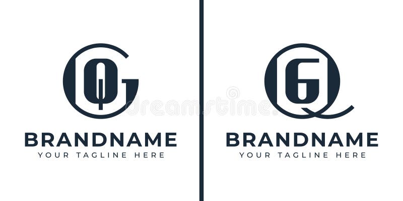 Letters GQ and QG Monogram Logo, Suitable for Any Business with QG or ...