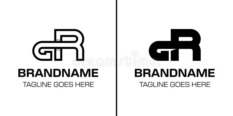 Letters GR Monogram Logo Set, Suitable for Any Brand with RG or RG ...