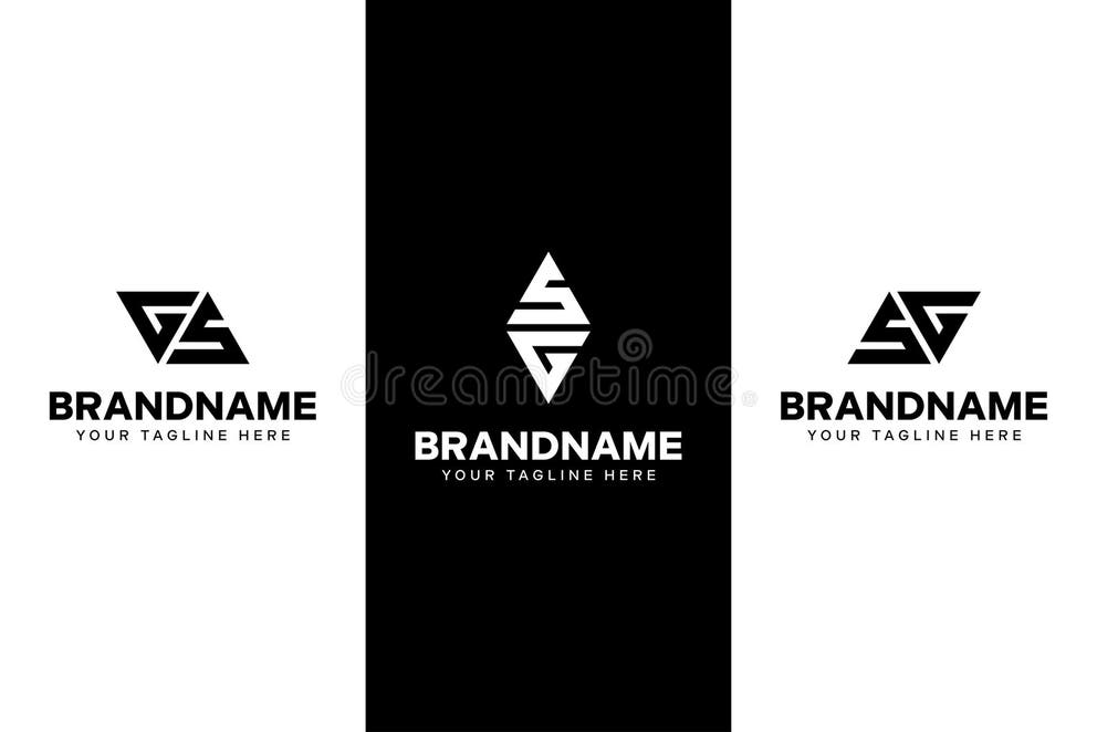 Letters GS and SG Triangle Logo, Suitable for Any Business with GS or ...