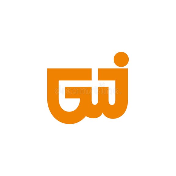 Letters Gwj Simple Linked Geometric Logo Vector Stock Vector ...