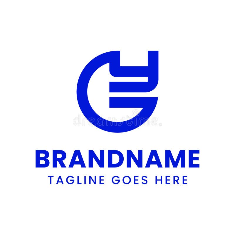 Letters GY Monogram Logo, for Any Business with YG GY Initials Stock ...