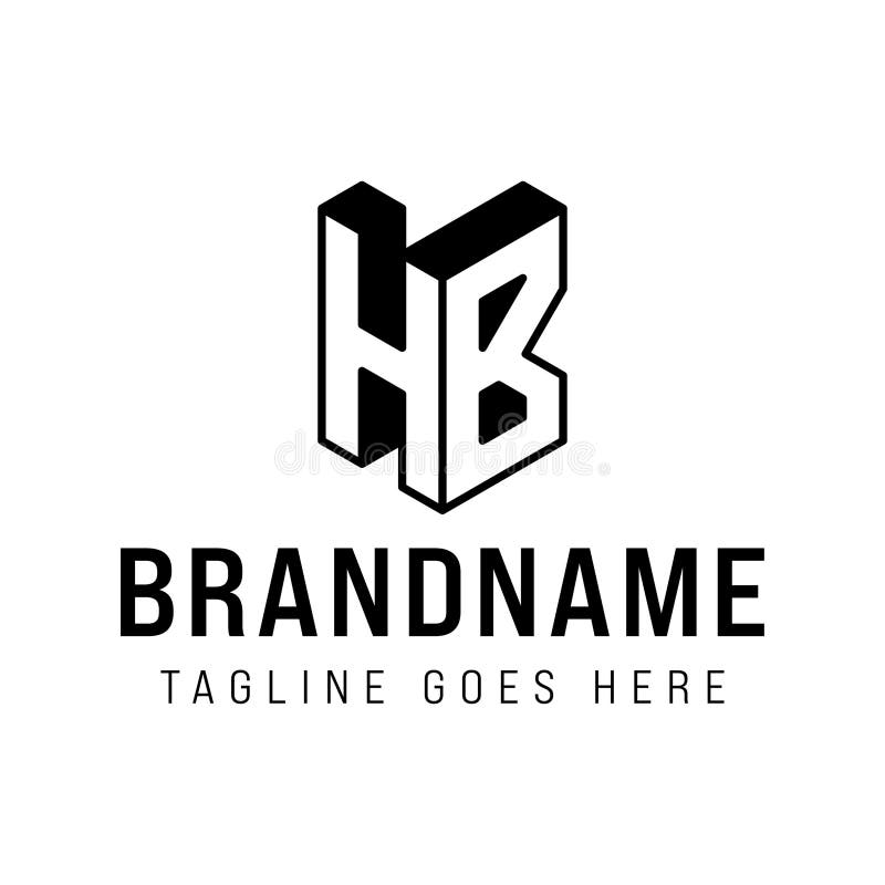 Letters HB 3D Monogram Logo, Represents Professionalism and Innovation ...
