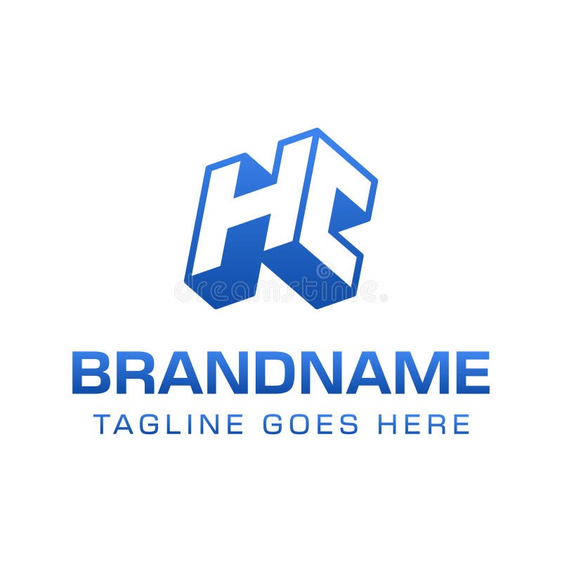 Letters HC 3D Monogram Logo, Symbolizes Strength, Dynamism, and ...