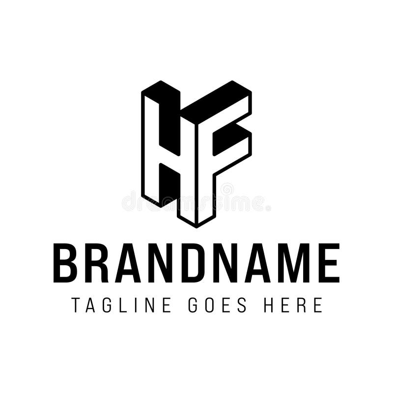 Letters HF 3D Monogram Logo, Represents Professionalism and Innovation ...