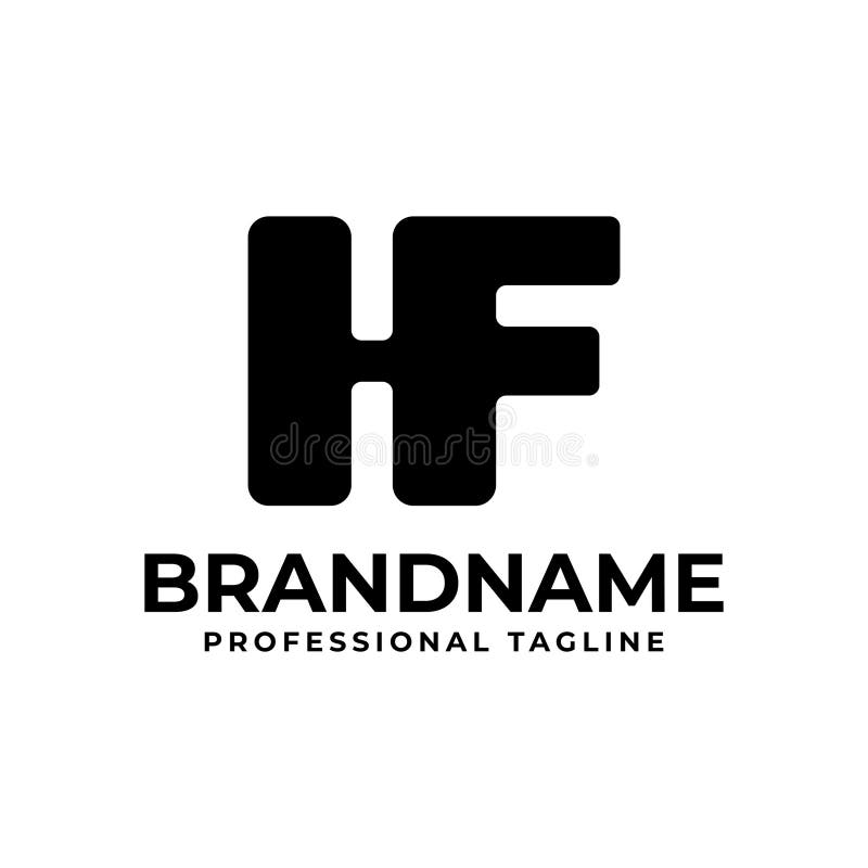 Letters HF Monogram Logo, Suitable for Any Business with HF or FH ...