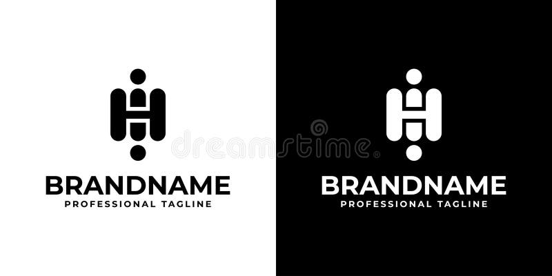 Letters HI Ambigram Logo, Suitable for Business with HI or IH Initial ...