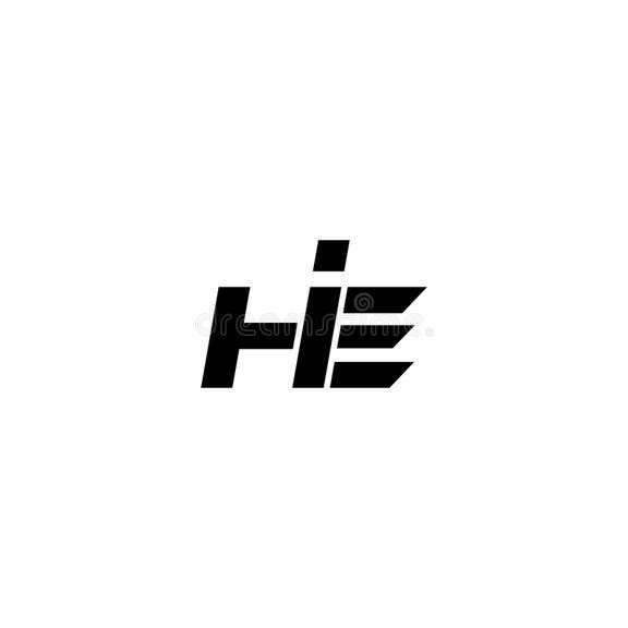Letters HIE Logotype Design Vector Stock Vector - Illustration of ...