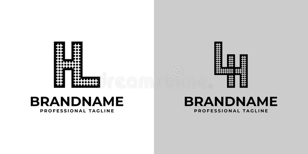 Letters HL and LH Dot Monogram Logo, Suitable for Business with LH or ...