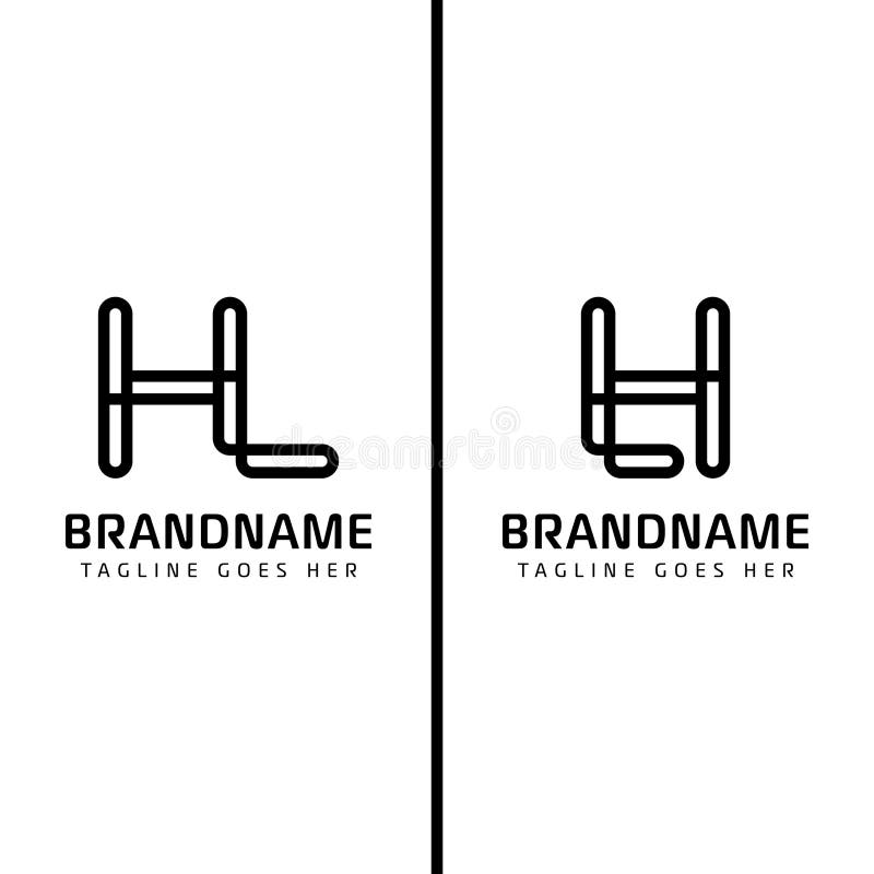 Letters HL and LH Monogram Logo, for Business with HL or LH Initials ...