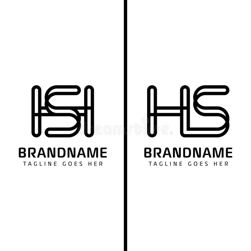 Letters HS and SH Monogram Logo, for Business with HS or SH Initials ...