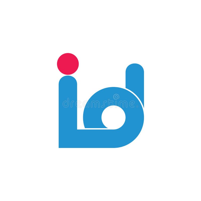 Letters Id Simple Loop Logo Vector Stock Vector - Illustration of ...