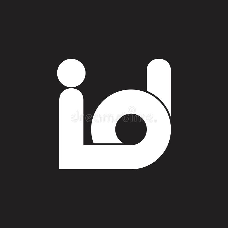 Letters Id Simple Loop Logo Vector Stock Vector - Illustration of brand ...