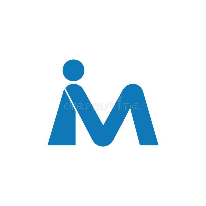 Letters Im Simple Geometric Logo Vector Stock Vector - Illustration of ...