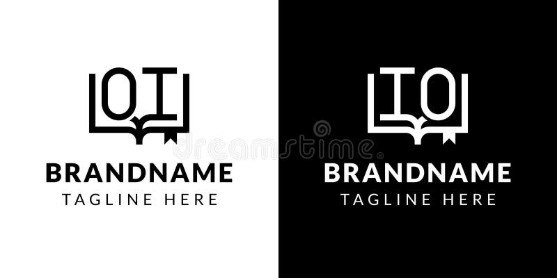 Letters IO and OI Book Logo, Suitable for Business Related To Book with ...
