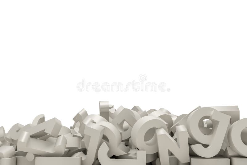 Letters Isolated on White Background Stock Illustration - Illustration ...