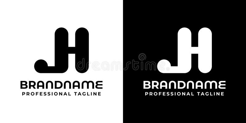 Letters JH Monogram Logo, Great for Multisector Company Branding Stock ...