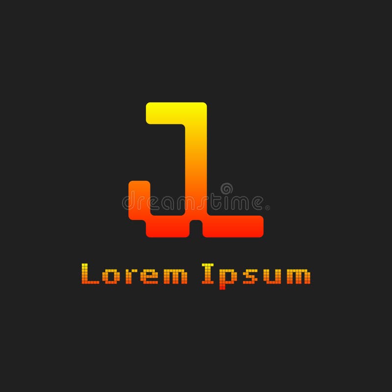 Letters JL Pixel Monogram Logo, Suitable for Any Business with JL or LJ ...