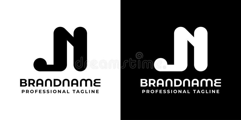 Letters JN Monogram Logo, Great for Multisector Company Branding Stock ...