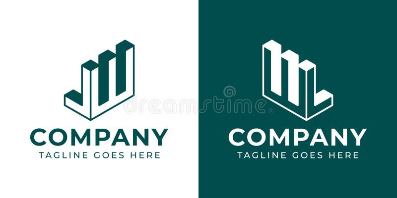 Letters JW and WL 3D Monogram Logo, for JW WJ WL LW Initials Stock ...