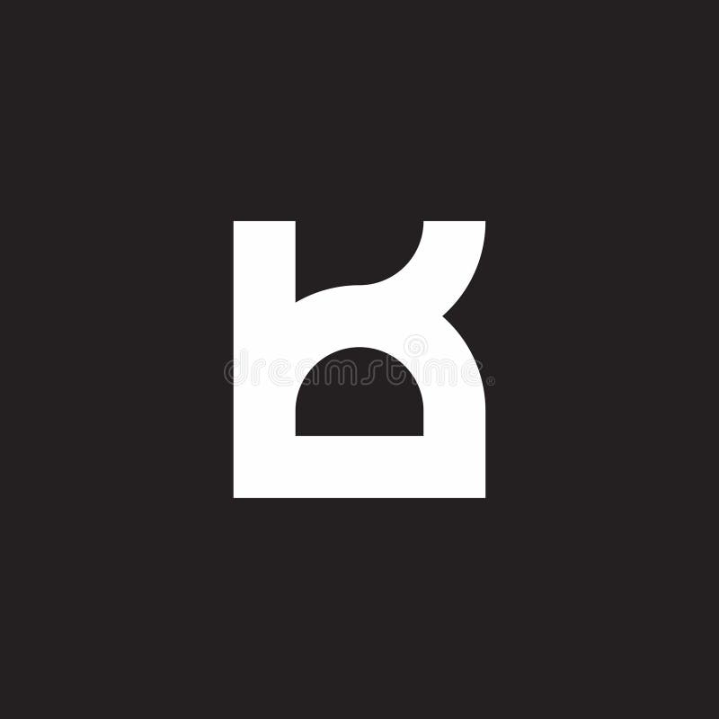 Letters Kb Simple Geometric Lines Logo Vector Stock Vector ...
