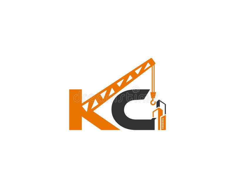 Letters KC with Crane and Building Real Estate Construction Logo. Stock ...