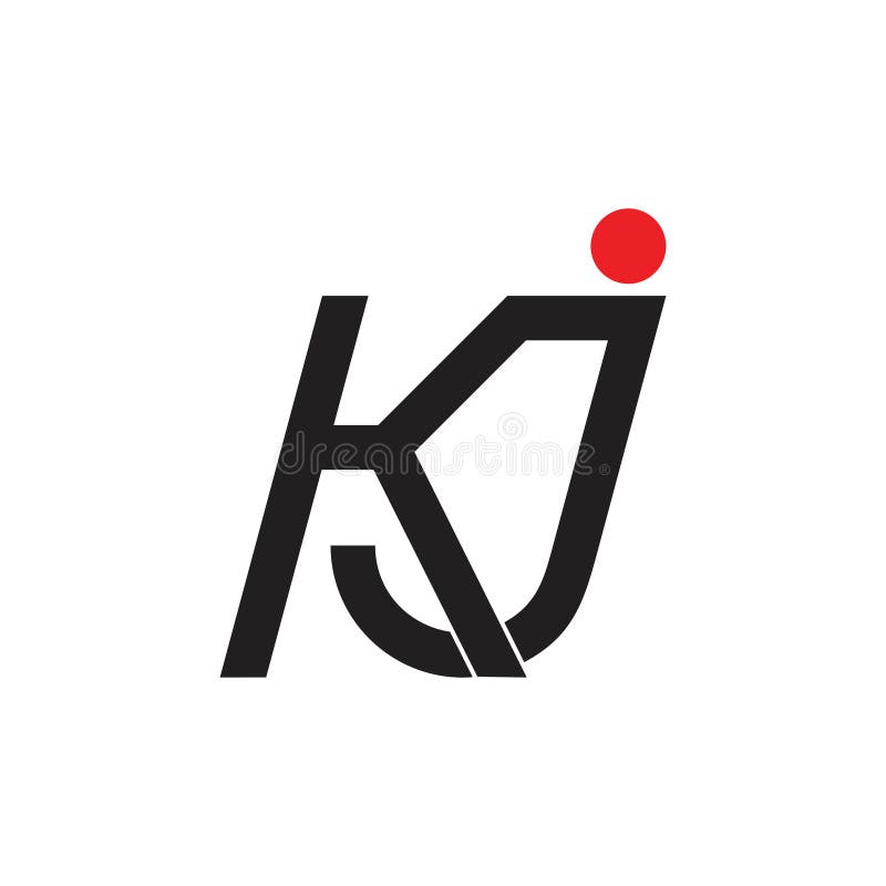 Initial ALphabet KJ Logo Design Vector Template. Abstract Letter KJ ...