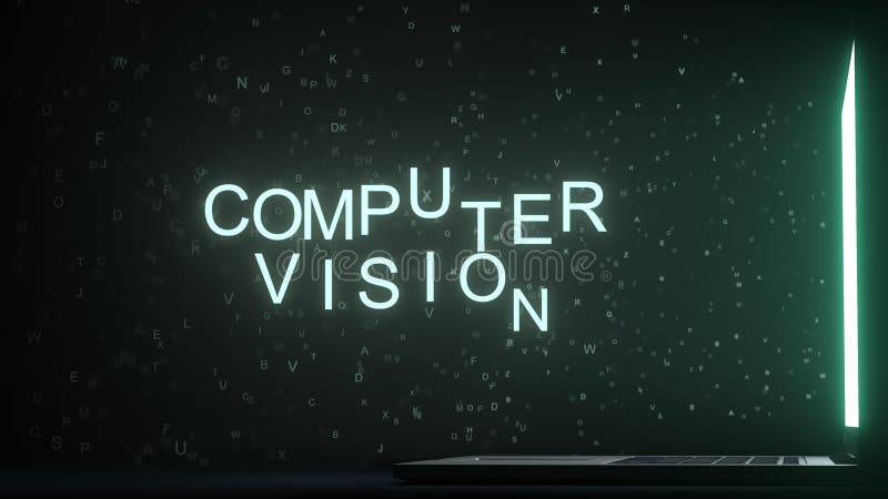 Letters Leaving Computer Screen Form COMPUTER VISION Text, 3D Rendering ...