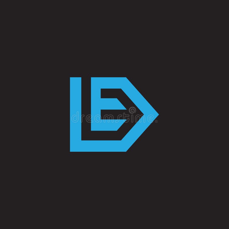 Letters Led Blue Simple Arrow Geometric Logo Vector Stock Vector ...