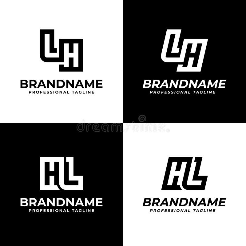 Letters LH and HL Monogram Logo, Suitable for Any Business with LH or ...