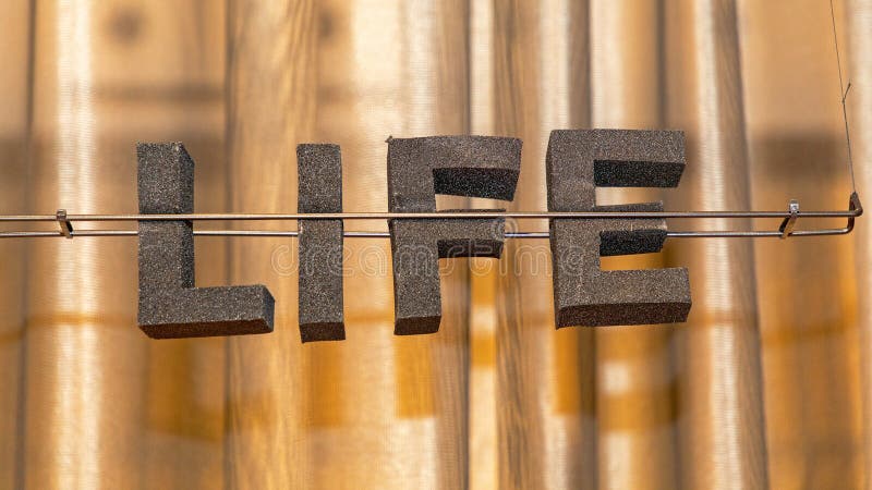 Letters Life stock image. Image of cutted, letter, curtain - 199673531