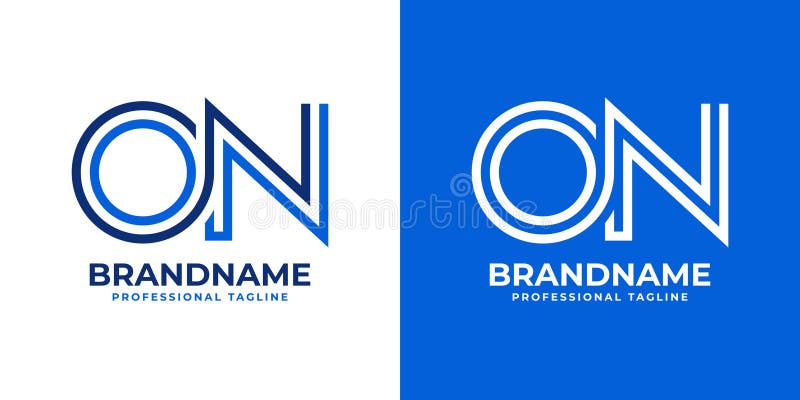 Letters on Line Monogram Logo, Suitable for Business with on or NO ...