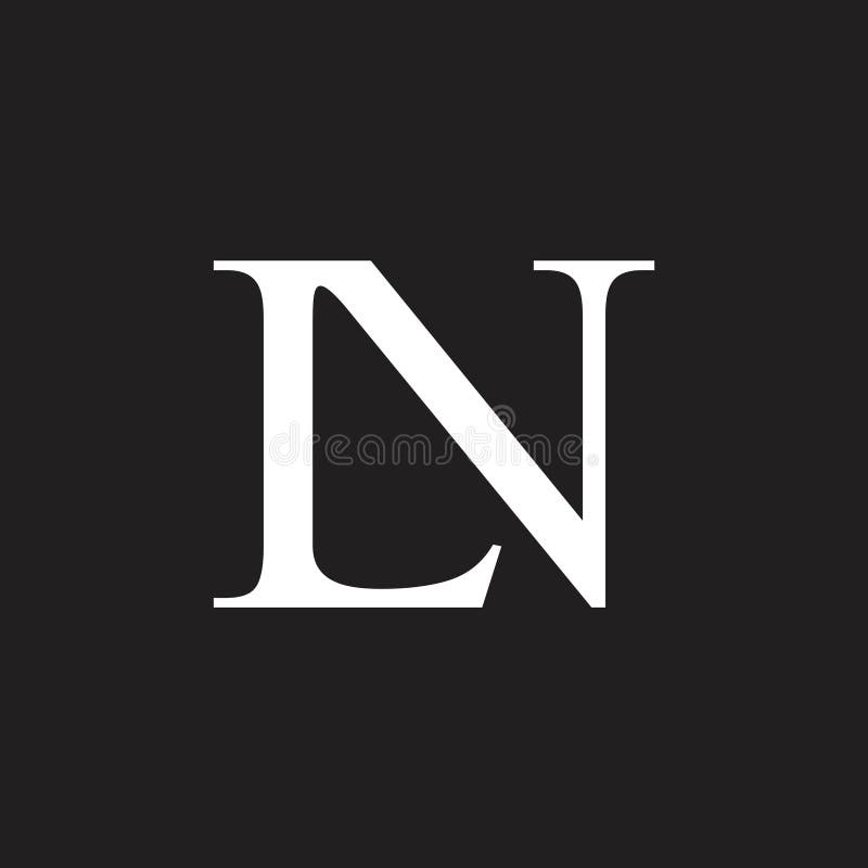 Letters Ln Simple Linked Logo Vector Stock Vector - Illustration of ...