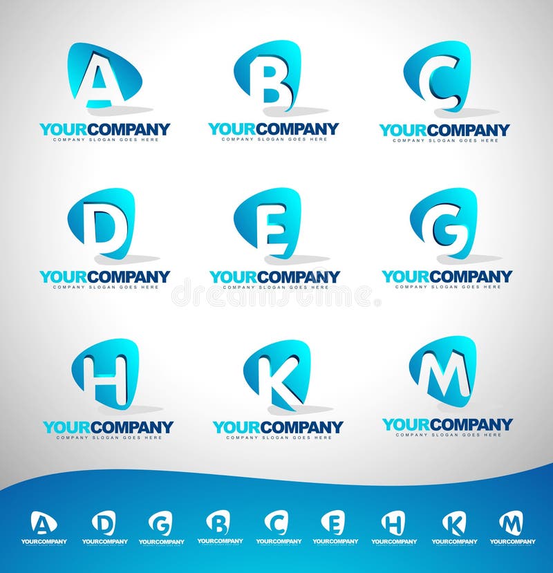 Letters Logo stock vector. Illustration of company, blue - 64615326