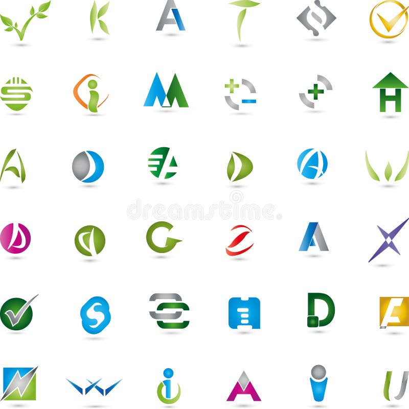 Letters, Logos Collection, Services, Business Stock Vector ...