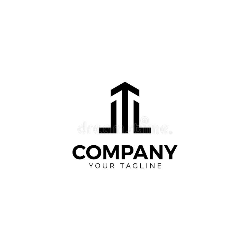 Letters LTL Building Arrow Upward Logo Design Vector Stock Vector ...
