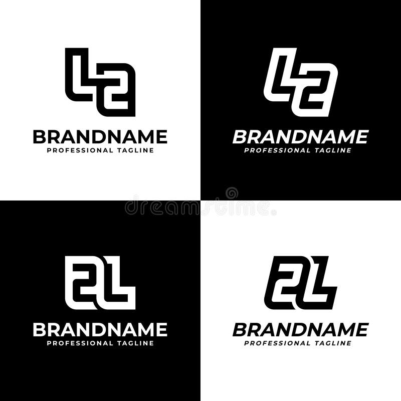 Letters LZ and ZL Monogram Logo, Suitable for Any Business with LZ or ...