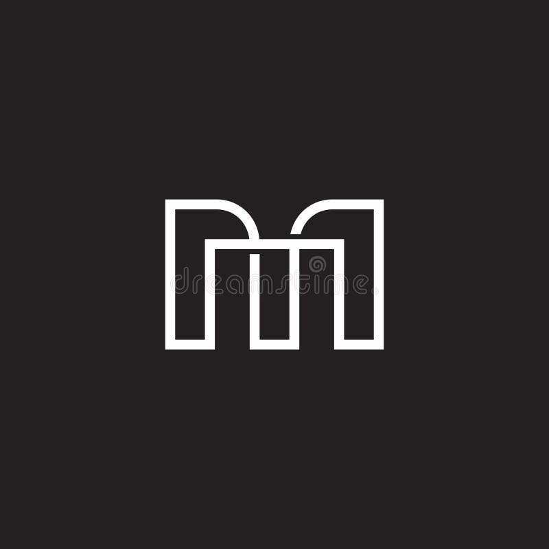 Letters M Infinity Linear Geometric Outlines Logo Vector Stock Vector ...