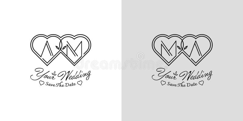 Letters am and MA Wedding Love Logo, for Couples with a and M Initials ...